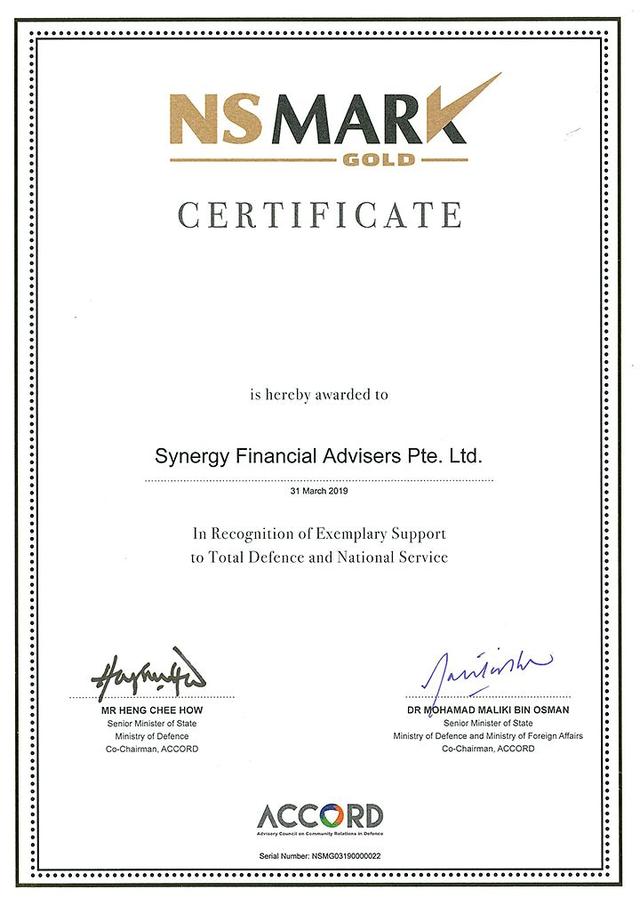NS MARK (GOLD) Accreditation | Synergy Financial Advisers